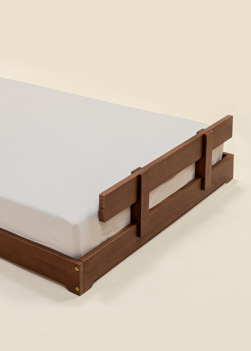Wooden Bed Frame Rail - Walnut – Coco Village