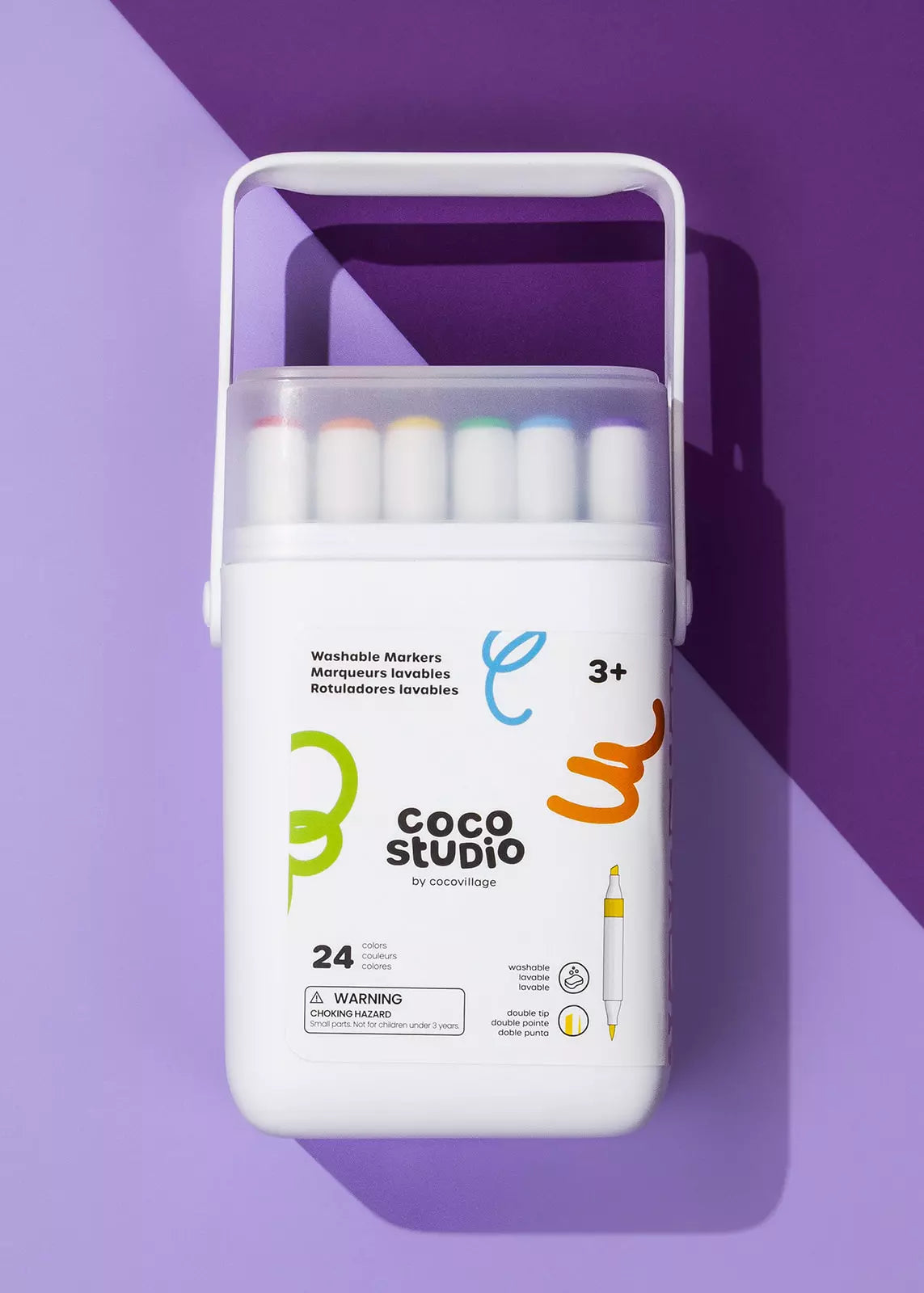 Washable Dual Tip Markers Set - 24 colors – Coco Village
