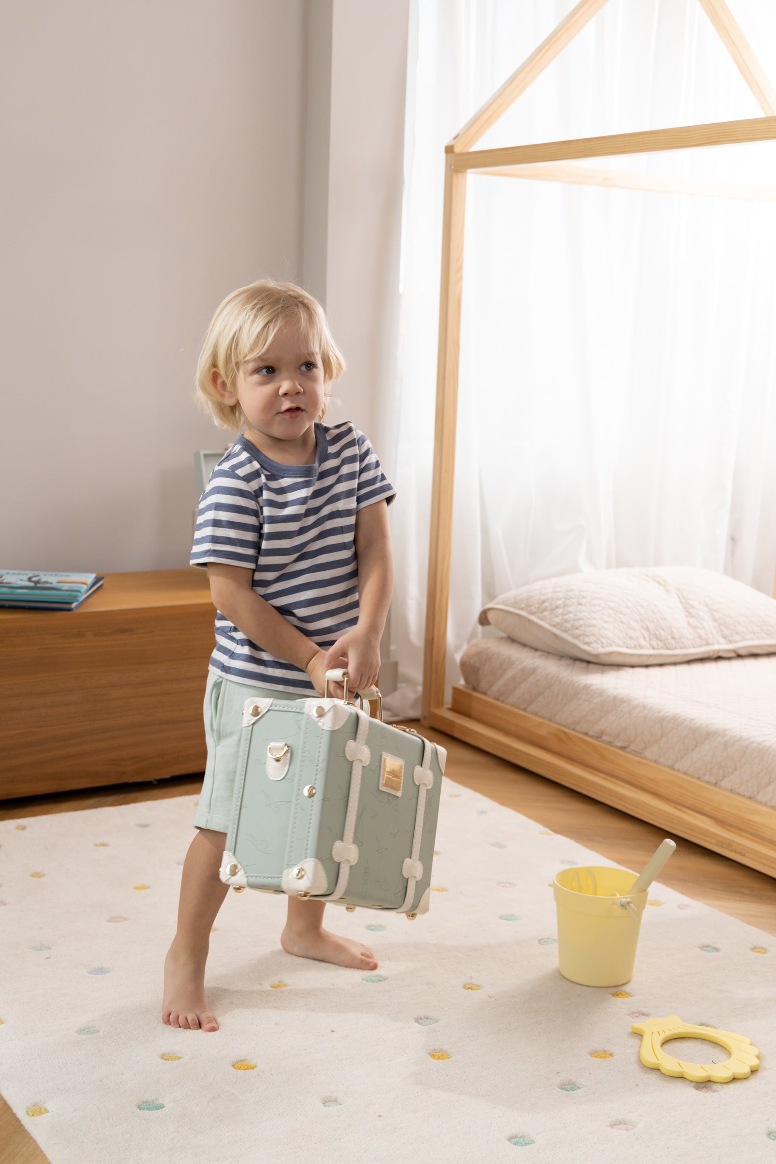 Vegan Leather Play Suitcase - Ocean – Coco Village