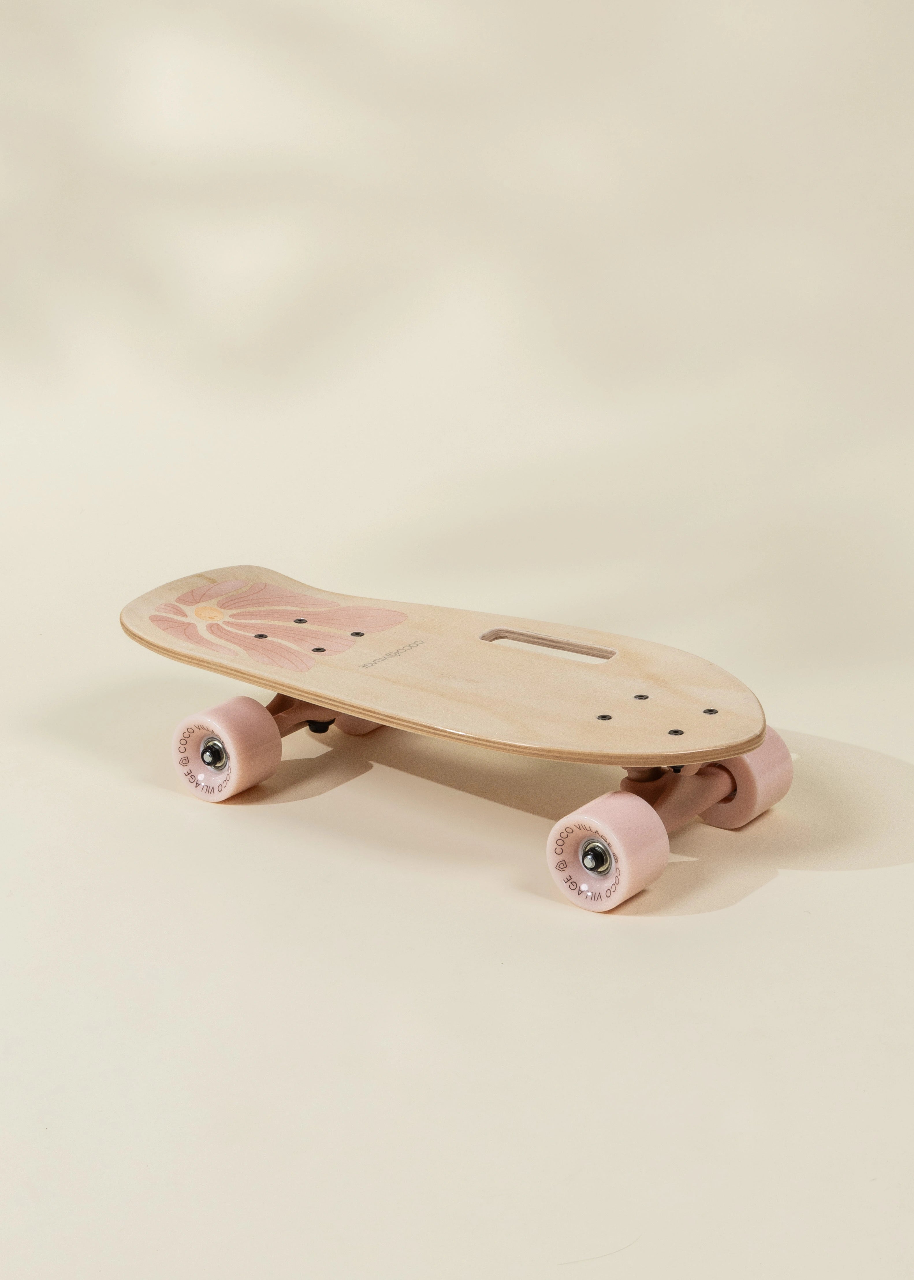 Kids’ Wooden Skateboard with Handle – Bloom – Coco Village